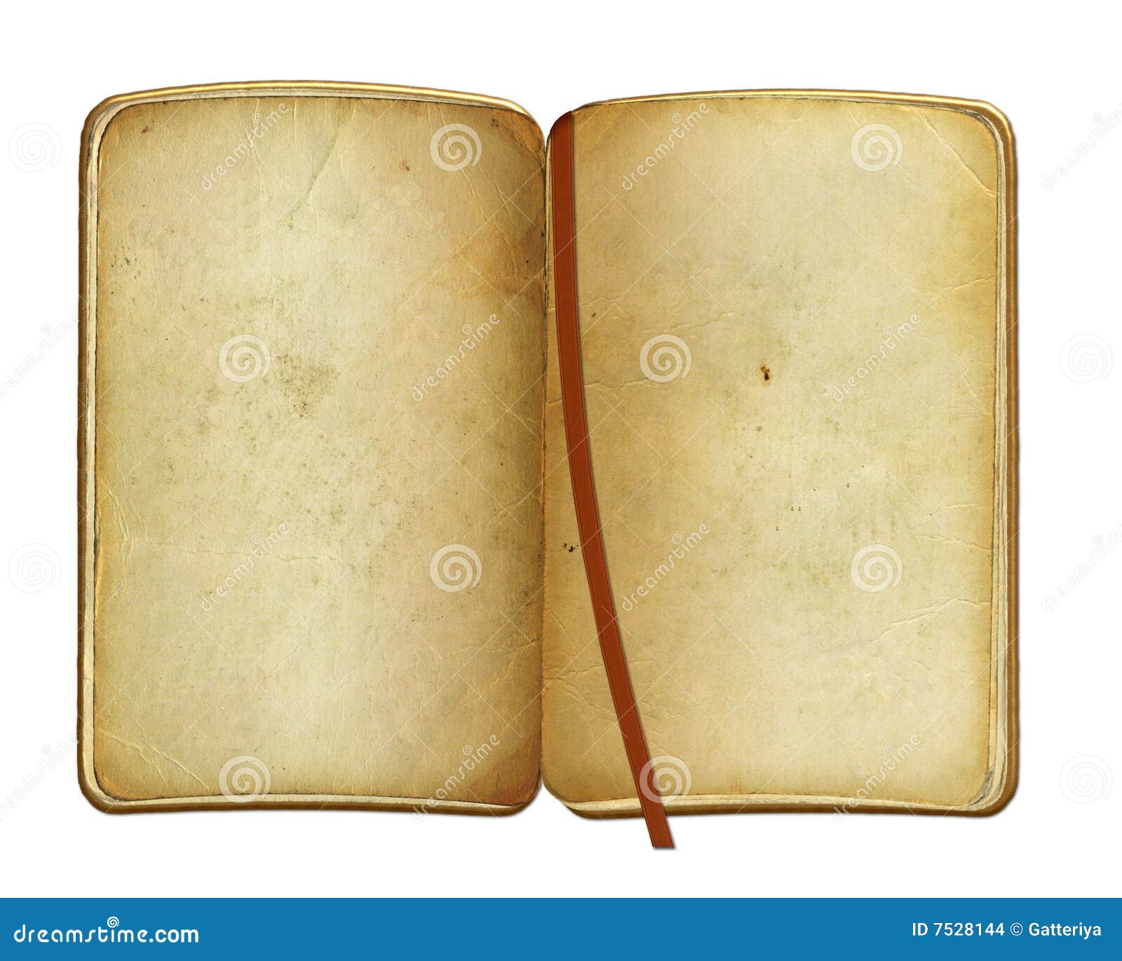 Open Old Grunge Book on Isolated Background Stock Illustration ...