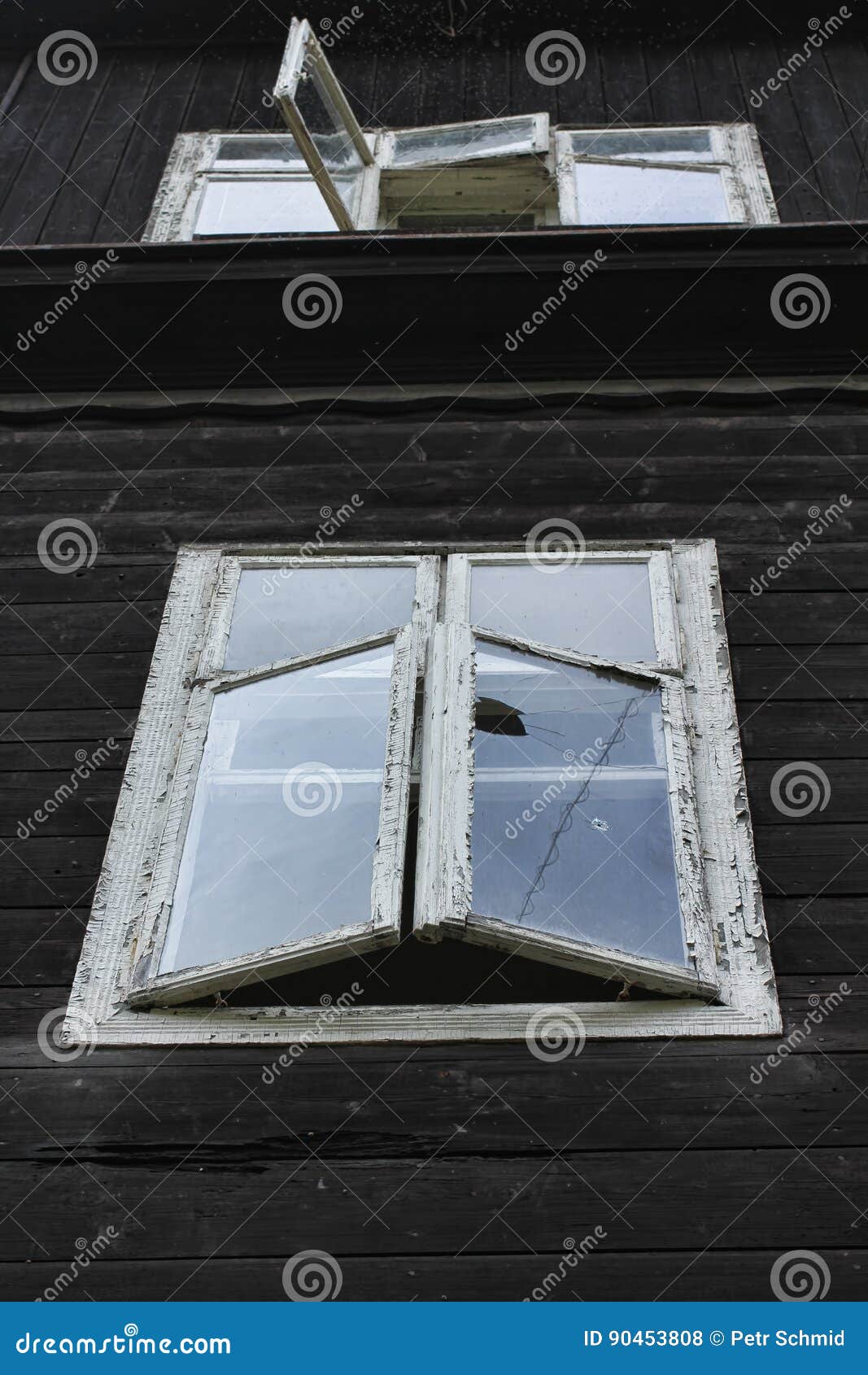 Open old windows stock photo. Image of glass, windows - 90453808