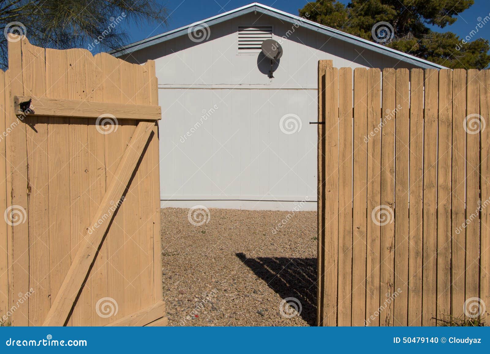 Open Old Wood Gate stock photo. Image of exterior, outside - 50479140