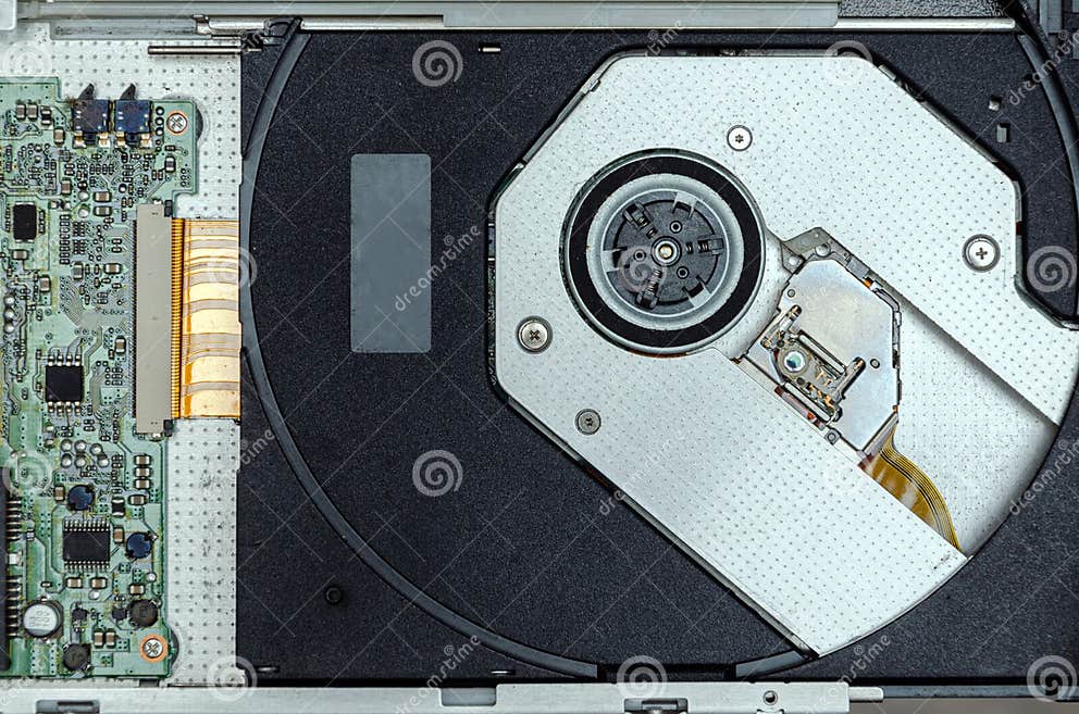 Open Optical Disc Drive on a Modern Laptop Computer without Disc. Stock ...