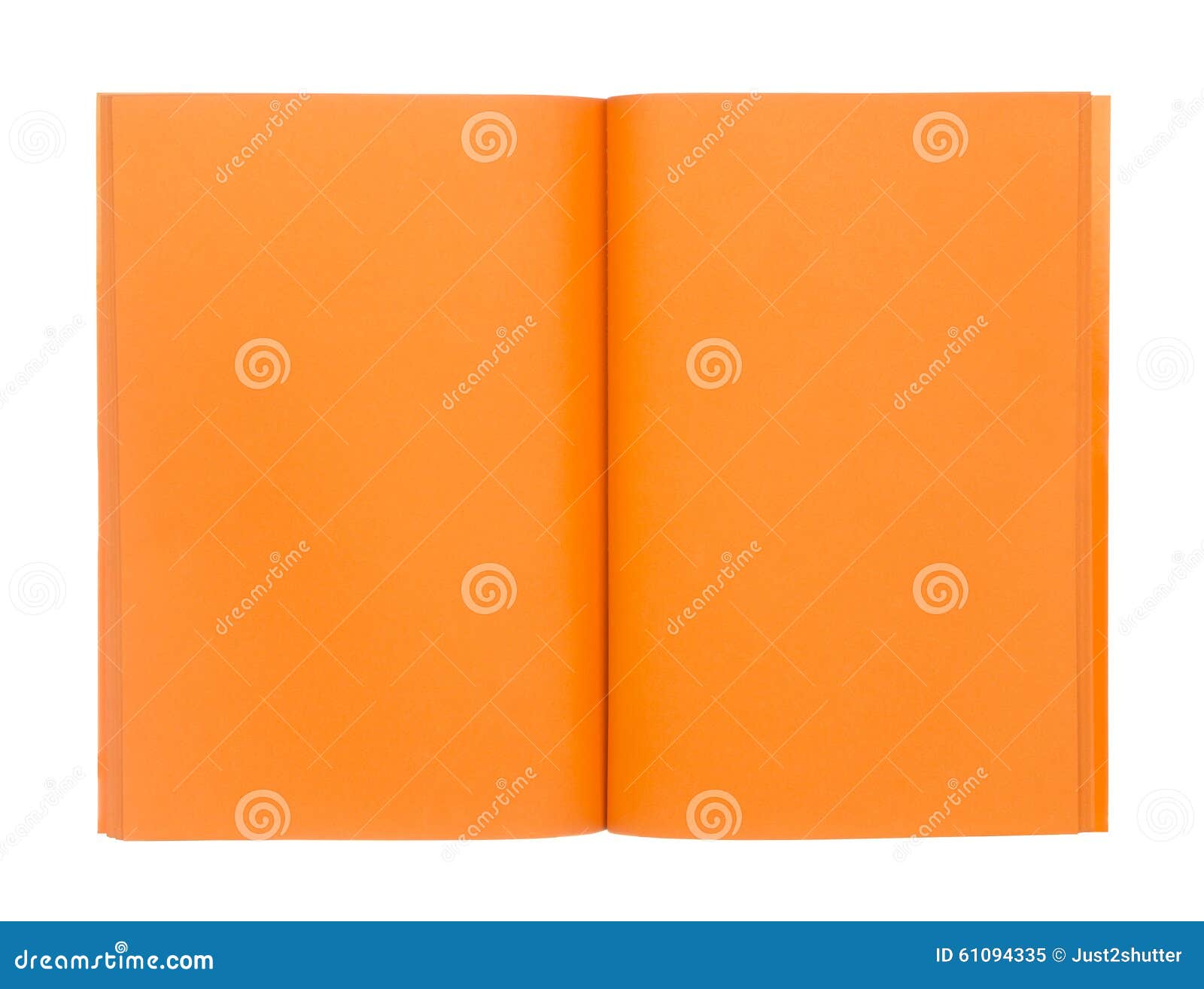 Open Orange Book Isolated on White Stock Image - Image of cover ...