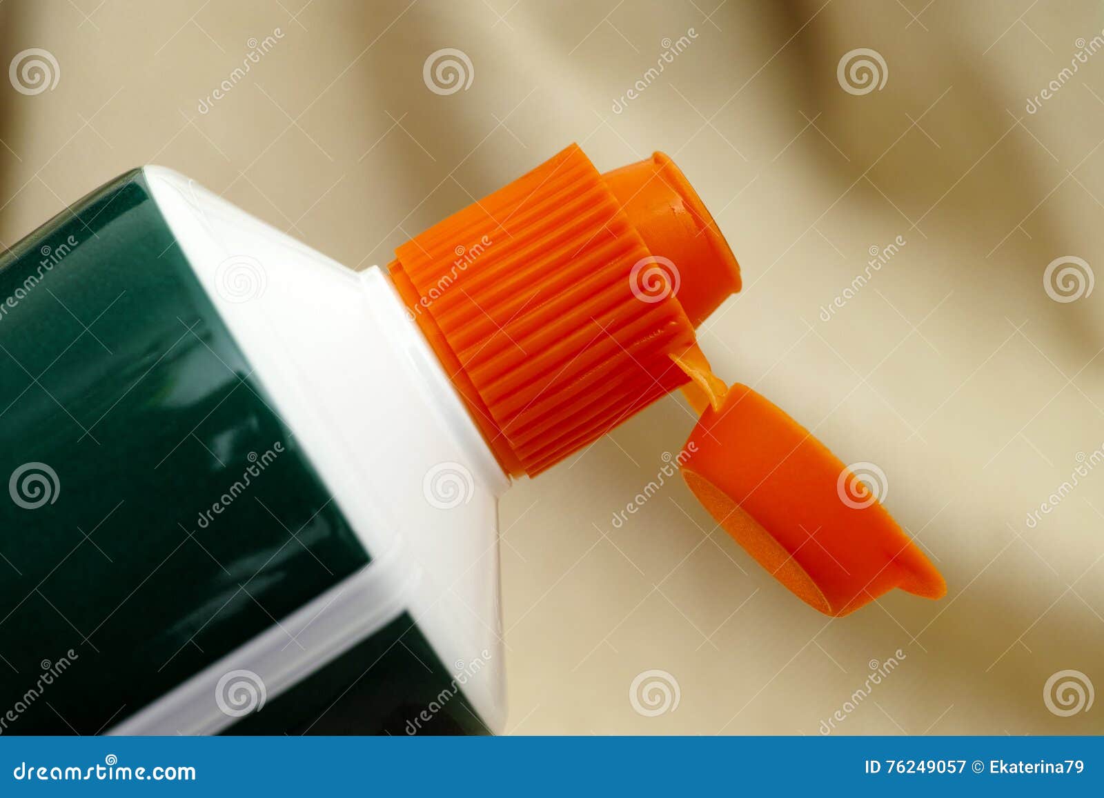 Open Orange Cap of Toothpaste Tube Stock Image - Image of product ...