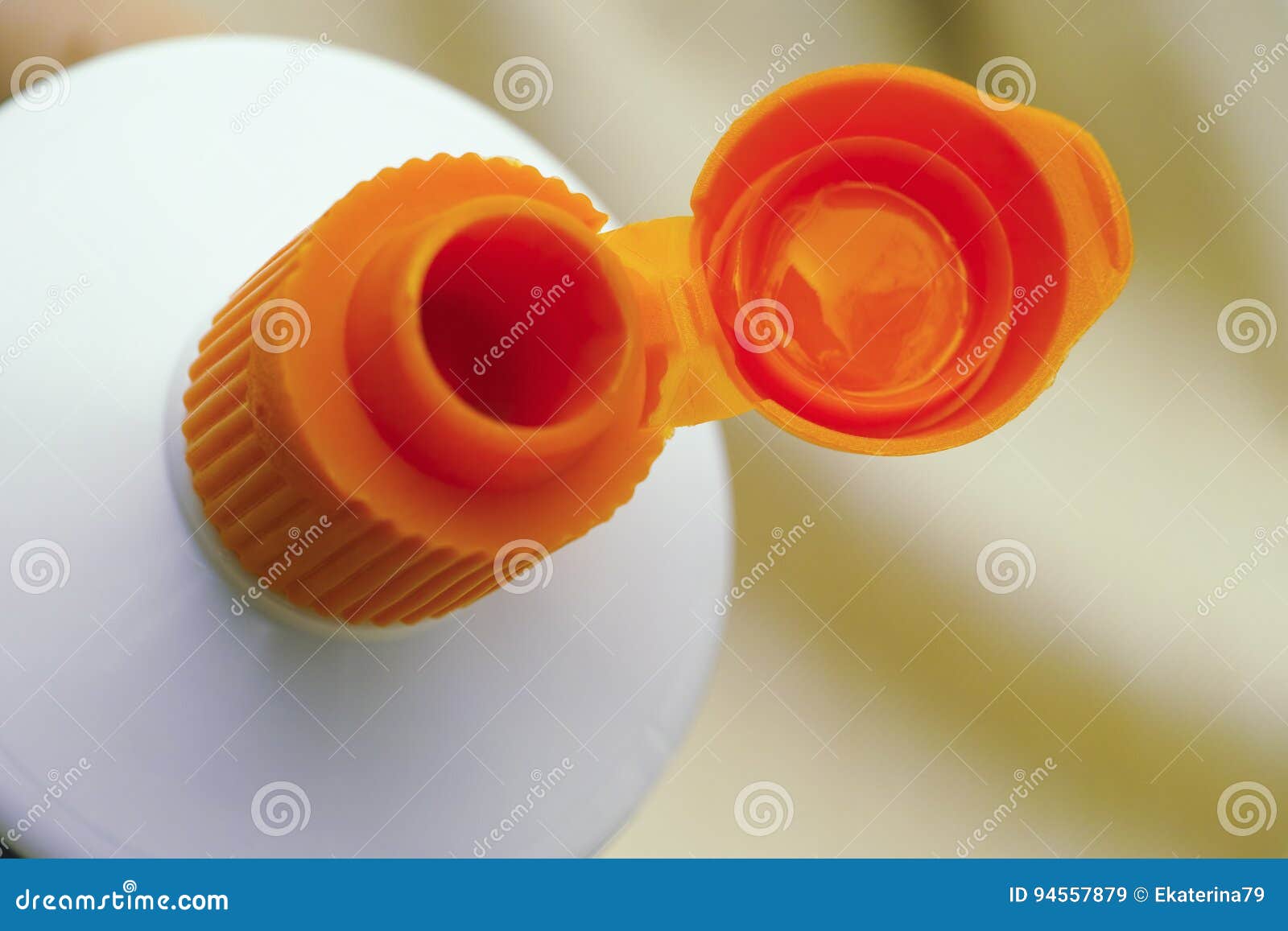 Open Orange Cap of Toothpaste Tube Stock Image - Image of healthcare ...