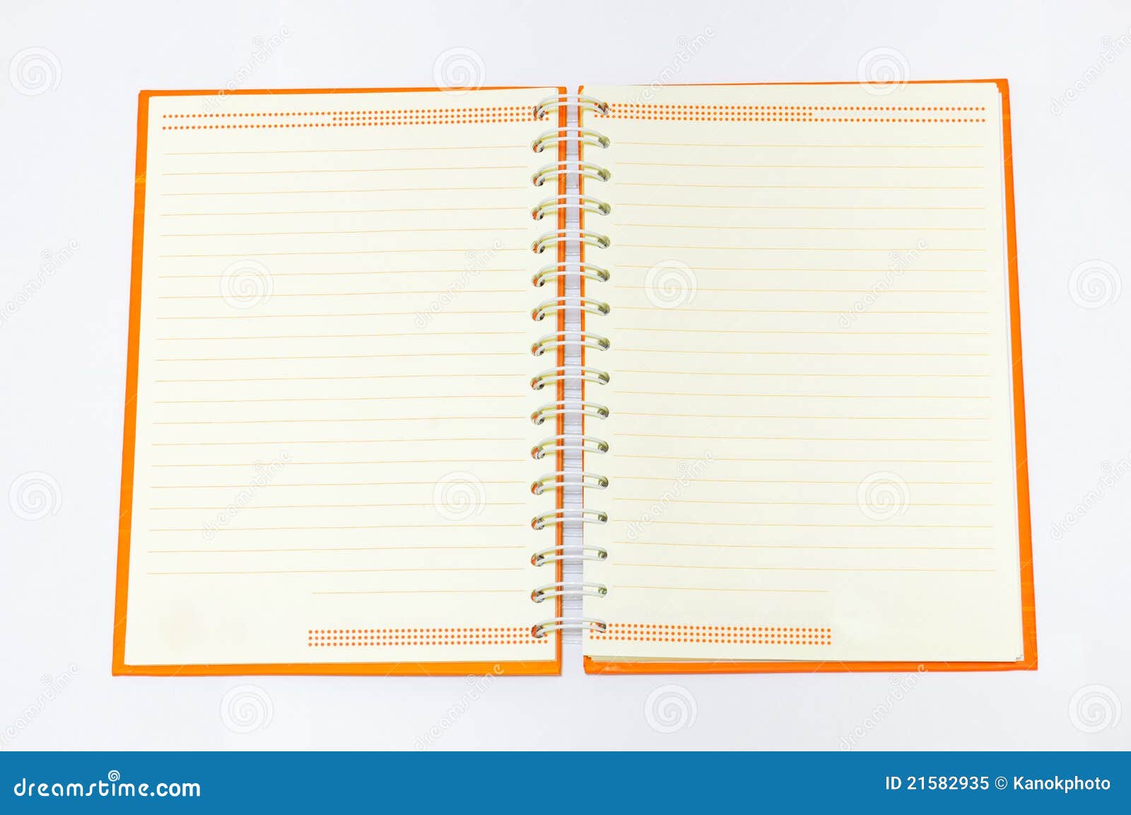 Open Orange notebook stock image. Image of message, notepaper - 21582935