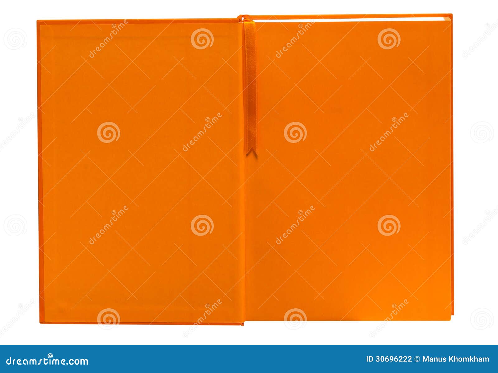 Open Orange Notebook Isolated Stock Photo - Image of message, open ...