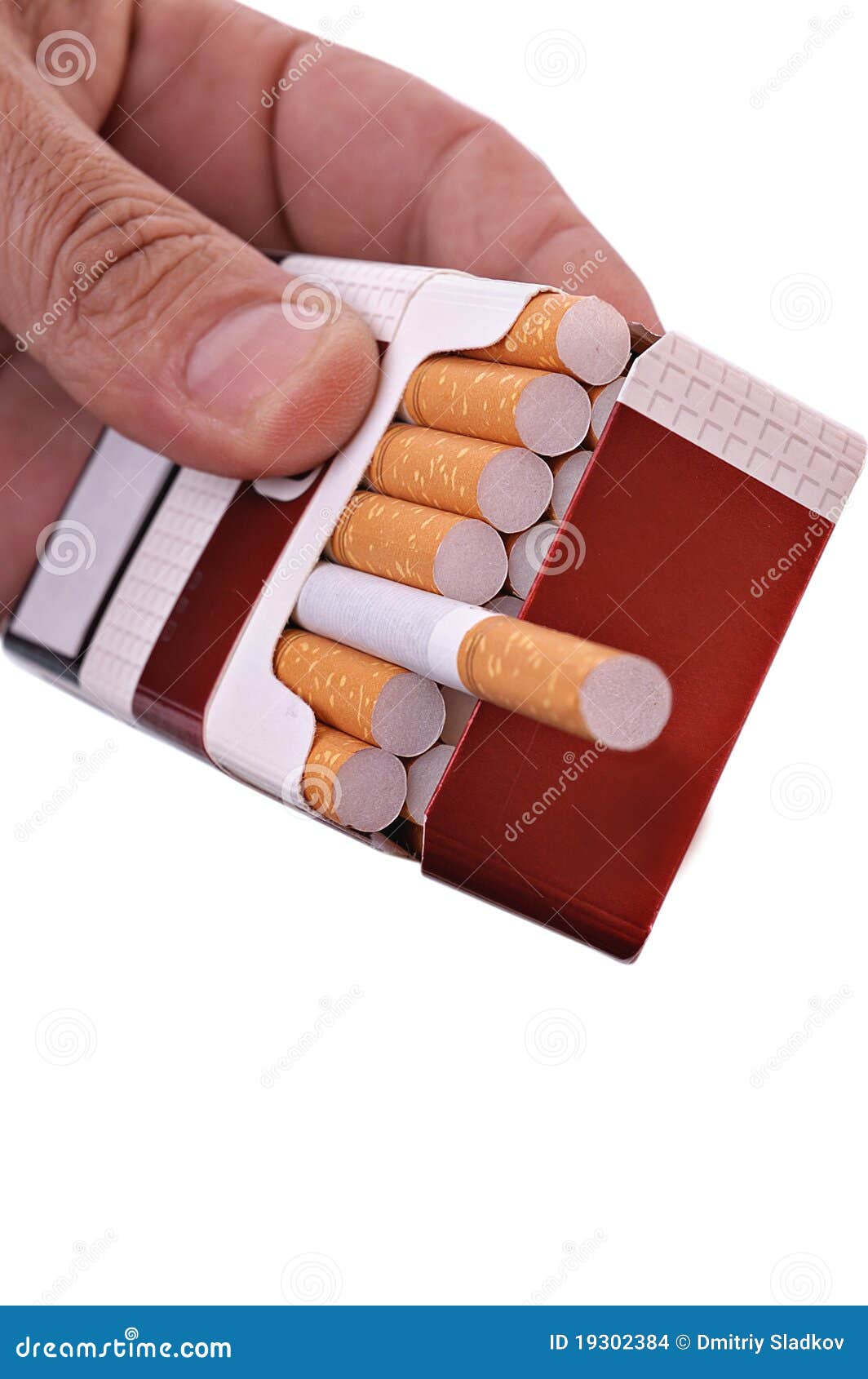 Open pack of cigarettes stock photo. Image of organism - 19302384