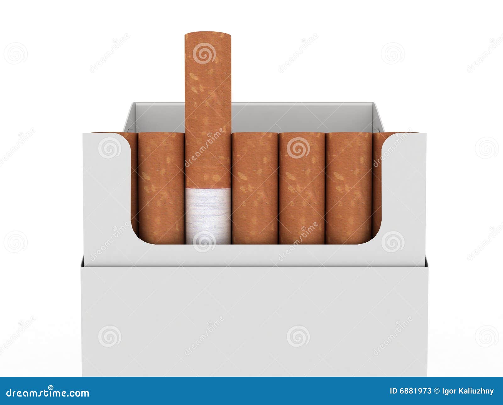 Open Pack Of Cigarettes Stock Photos - Image: 6881973