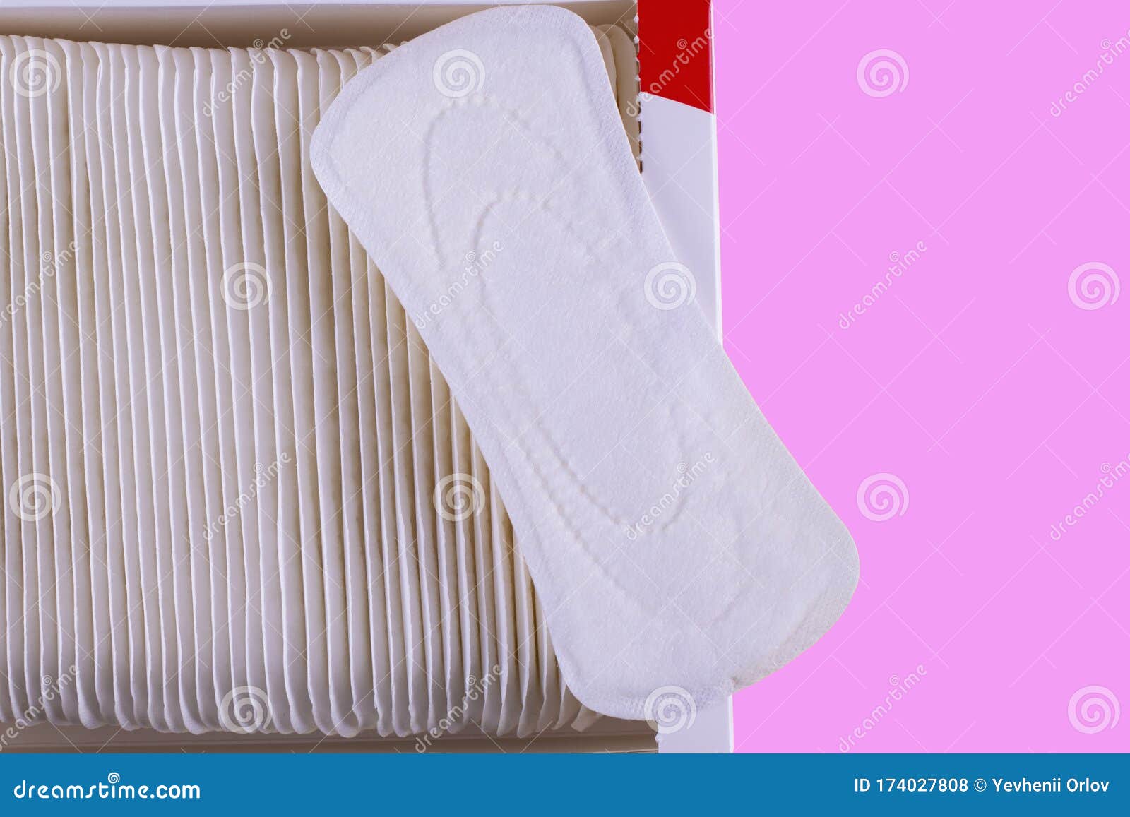 Open Pack of Sanitary Pads, Top View. Stock Photo - Image of medical ...