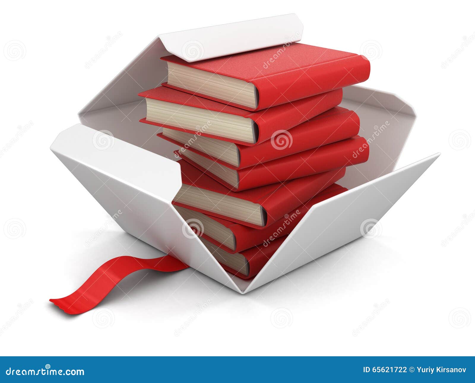 Open package with books stock illustration. Illustration of design ...
