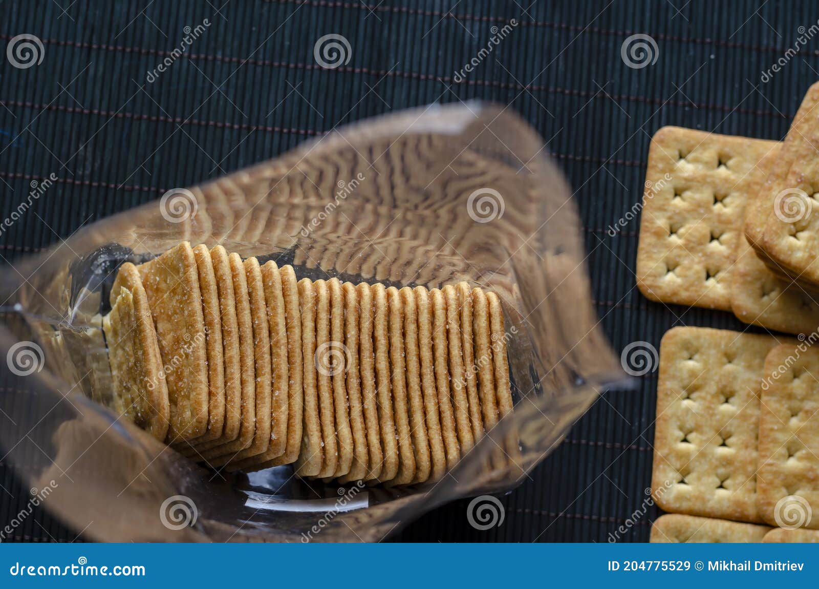 An Open Package of Saltine Crackers Stock Image - Image of cellophane ...