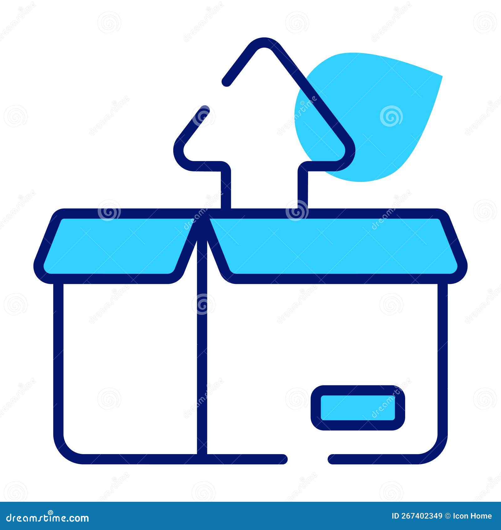 Open Package with Up Arrow Concept of Unpacking Vector Stock Vector ...