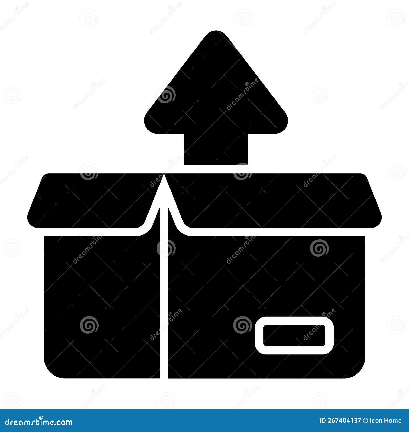 Open Package with Up Arrow Concept of Unpacking Vector Stock Vector ...