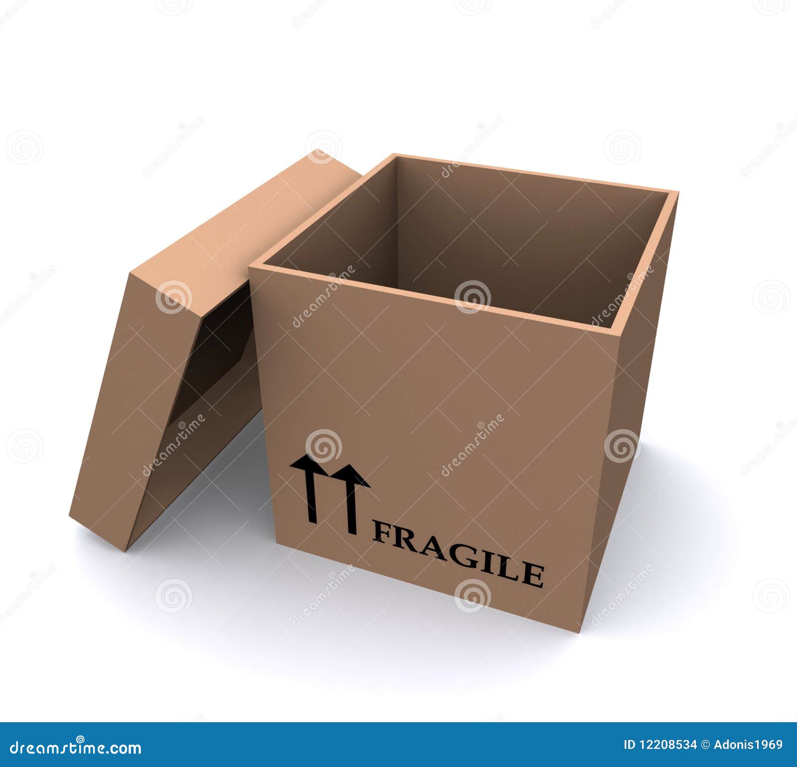 Open packaging box stock illustration. Illustration of fragile - 12208534