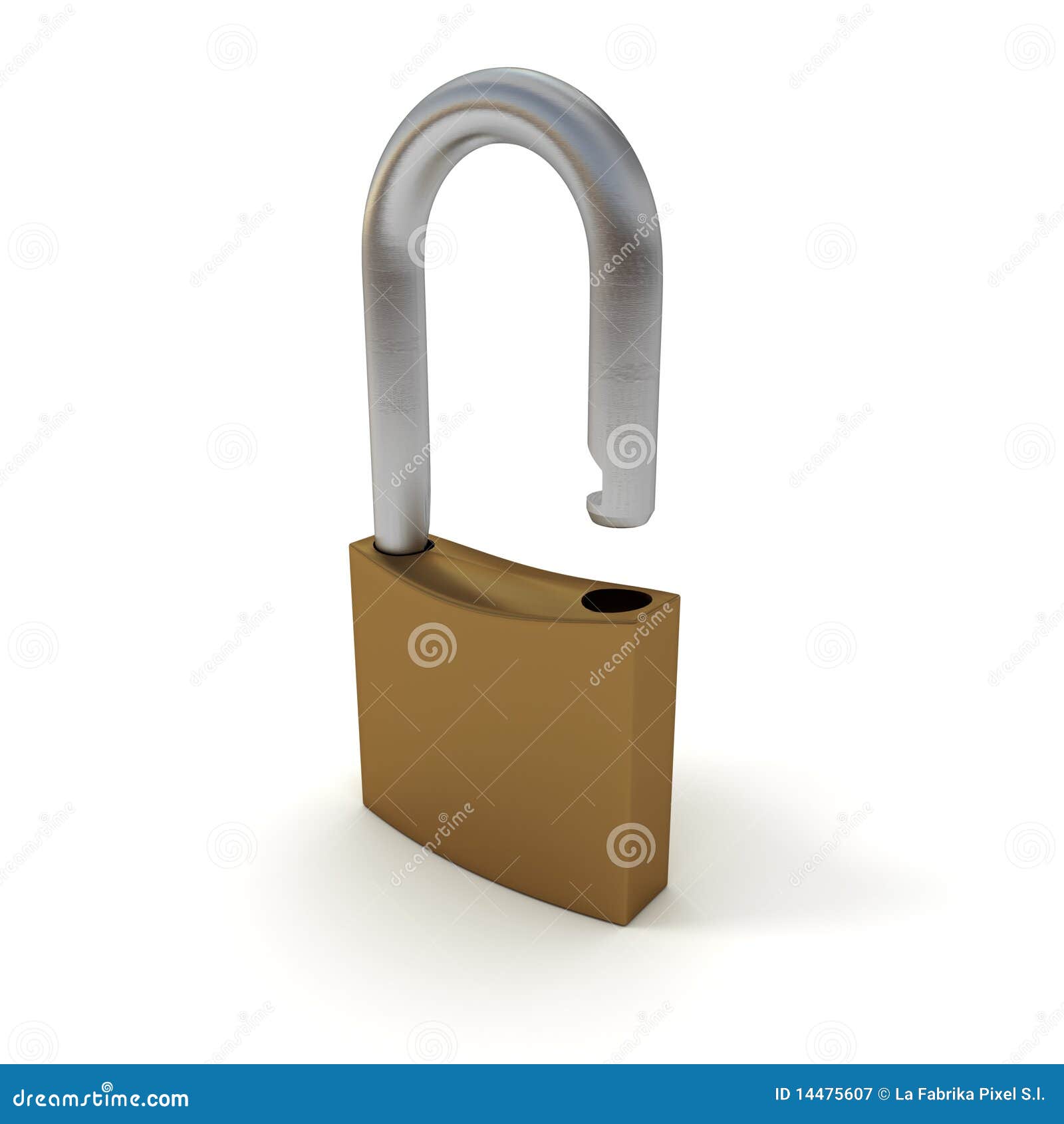 Open padlock stock illustration. Illustration of safety - 14475607