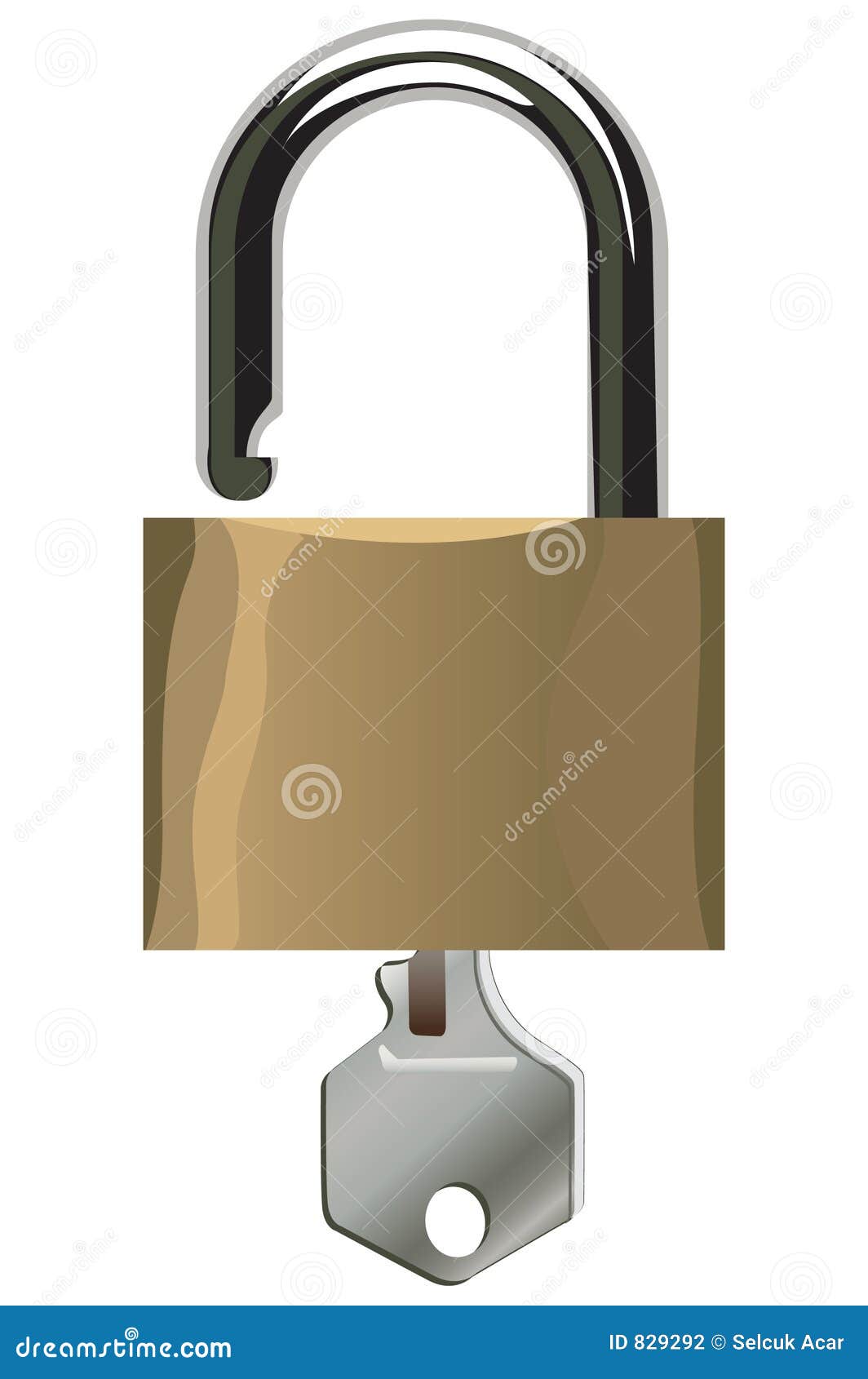 Open padlock stock vector. Illustration of protect, padlock - 829292