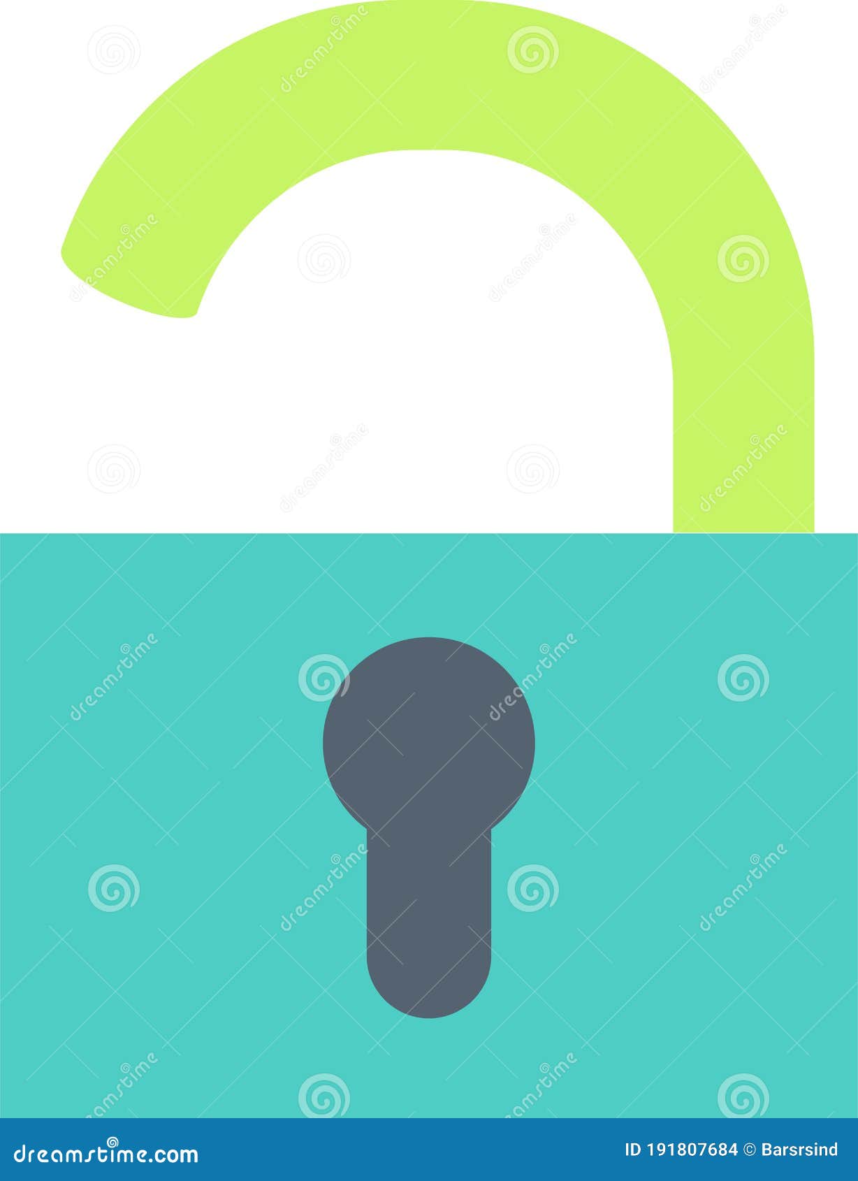 Open Padlock Flat Vector Icon Stock Illustration - Illustration of ...
