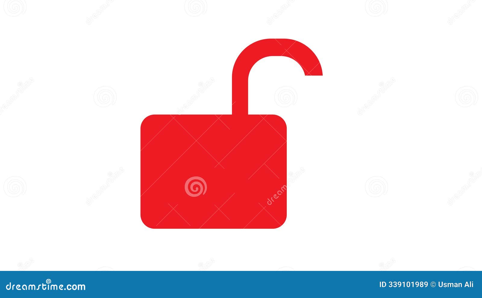 Open padlock icon stock illustration. Illustration of connections ...