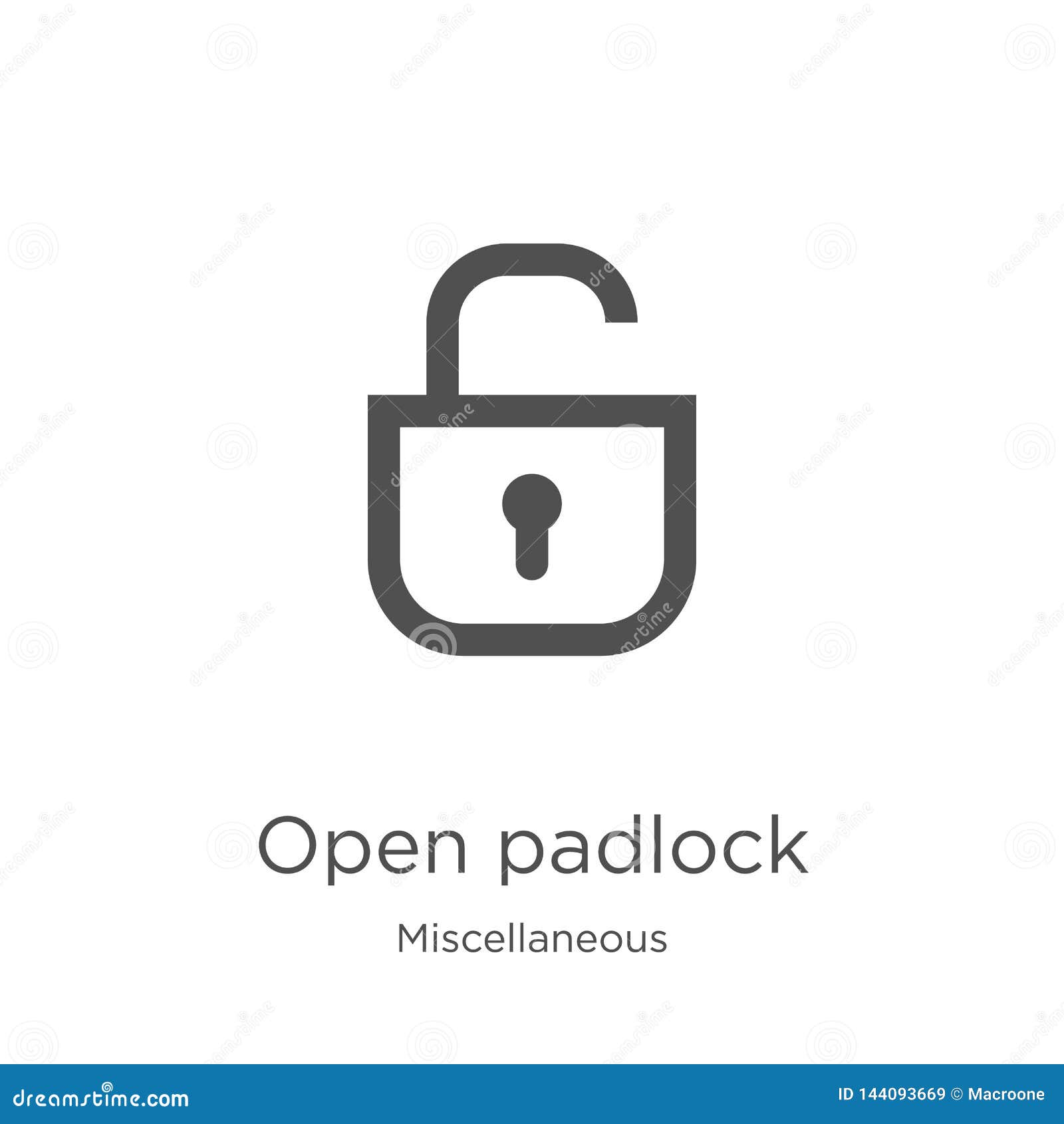 Open Padlock Icon Vector from Miscellaneous Collection. Thin Line Open ...