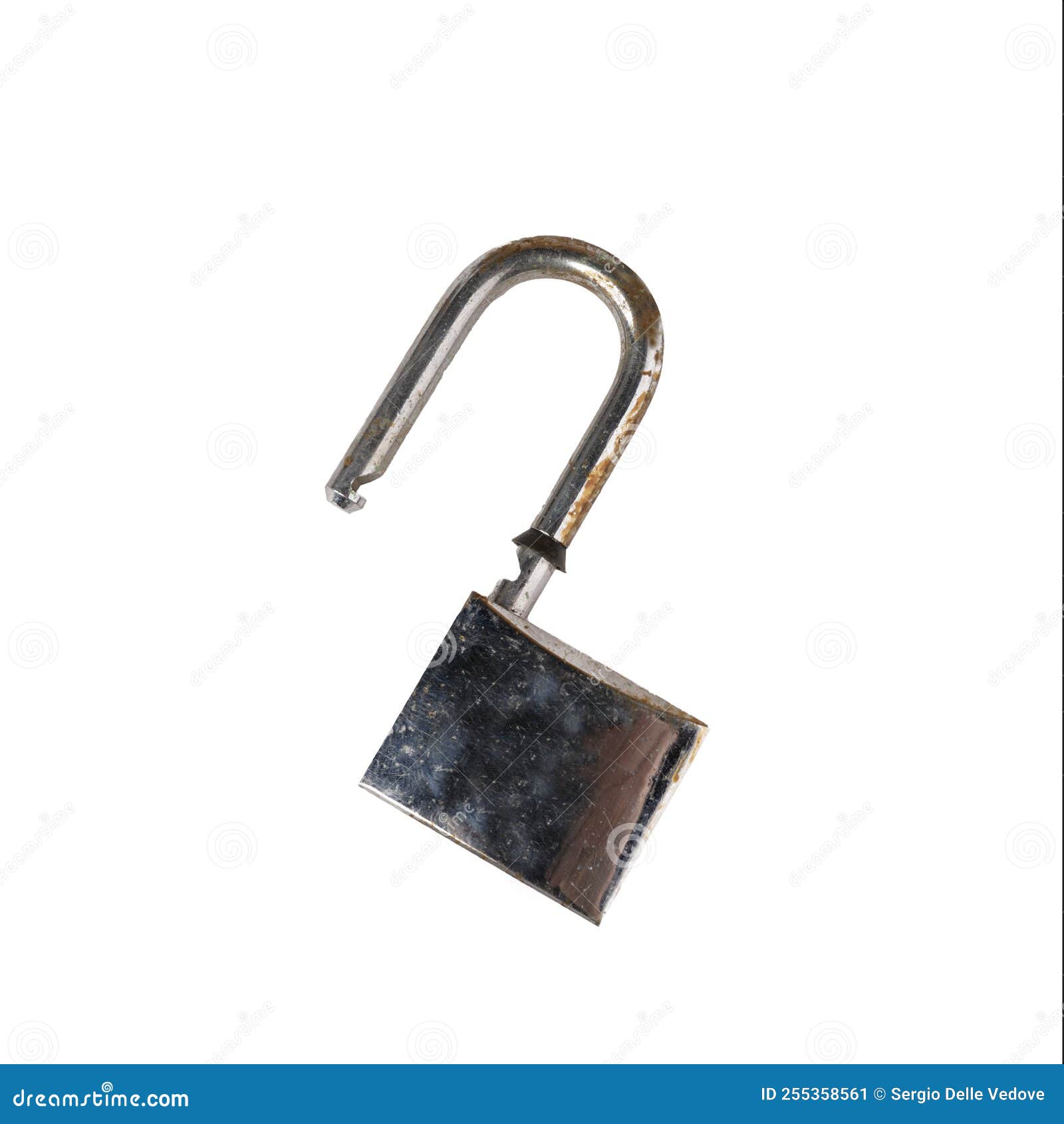 An open padlock stock image. Image of system, safeguard - 255358561
