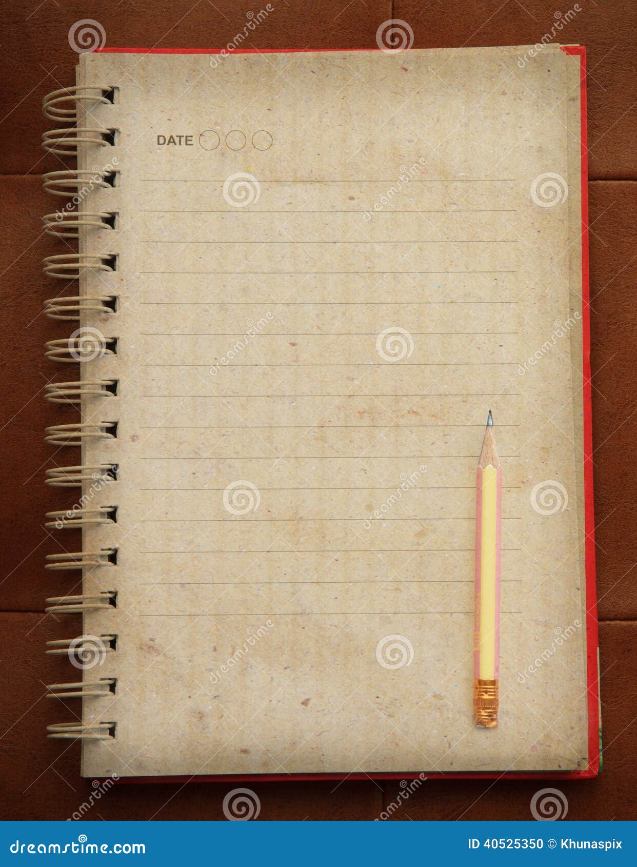 Blank Old Diary Page
