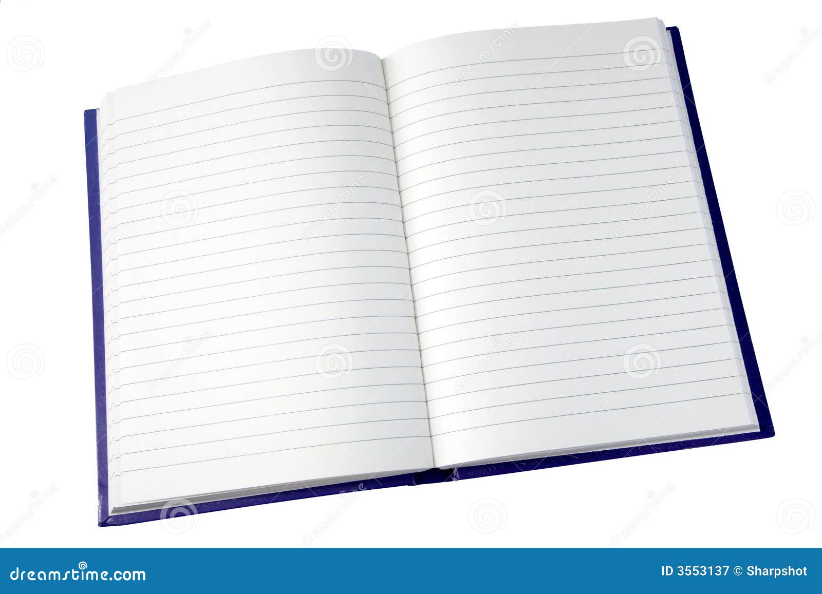 Open pages of a notebook. stock image. Image of inside - 3553137