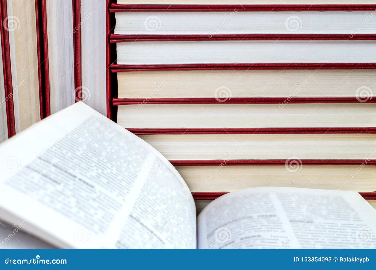Open Pages and Vertical and Horizontal Stock Image - Image of education ...