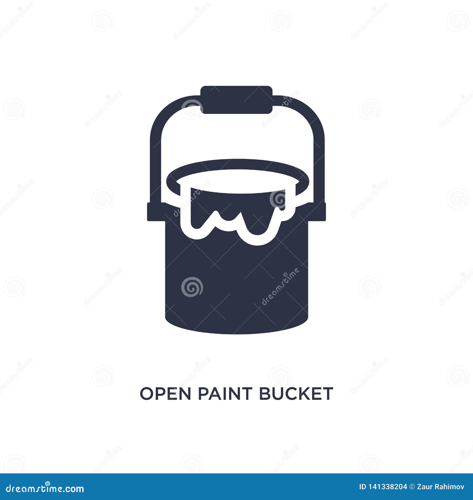 Open Paint Bucket Icon on White Background. Simple Element Illustration ...