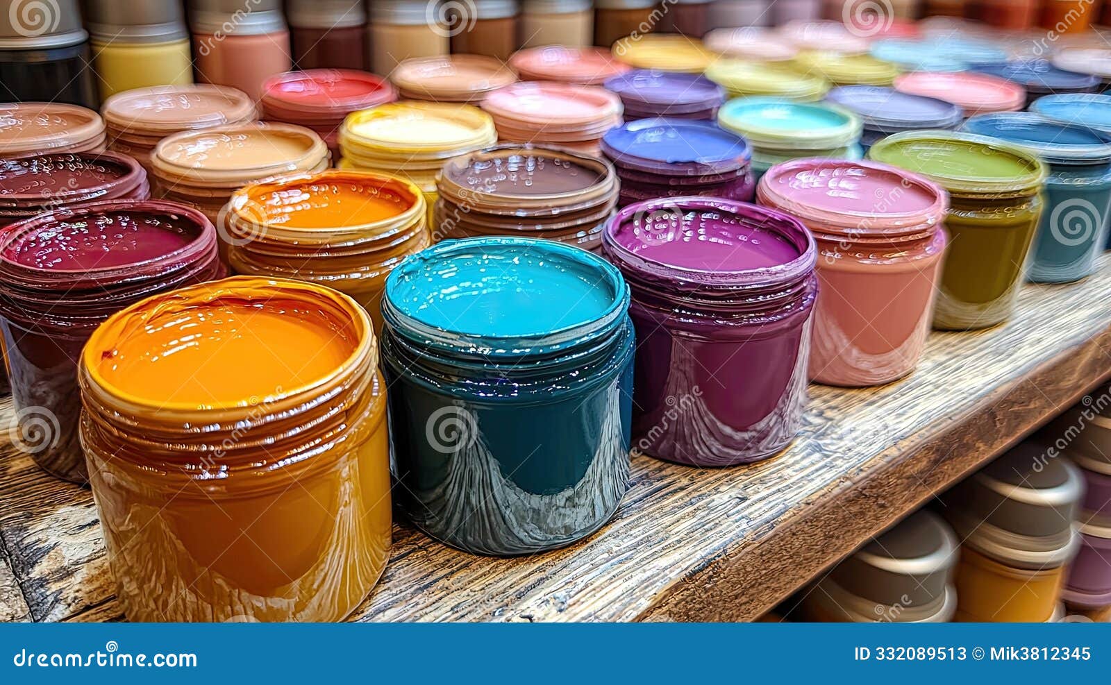 Open Can Of Paint With Pista Green Paint , Color Concept Royalty-Free ...