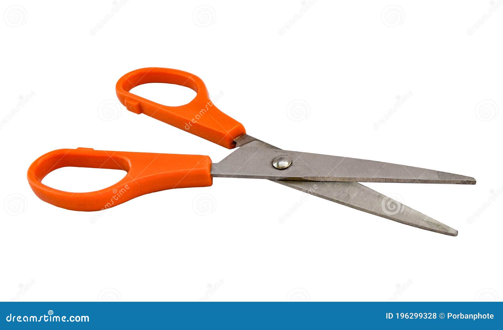 Scissors In Orange On A White Background. Scissors With Serrations On ...