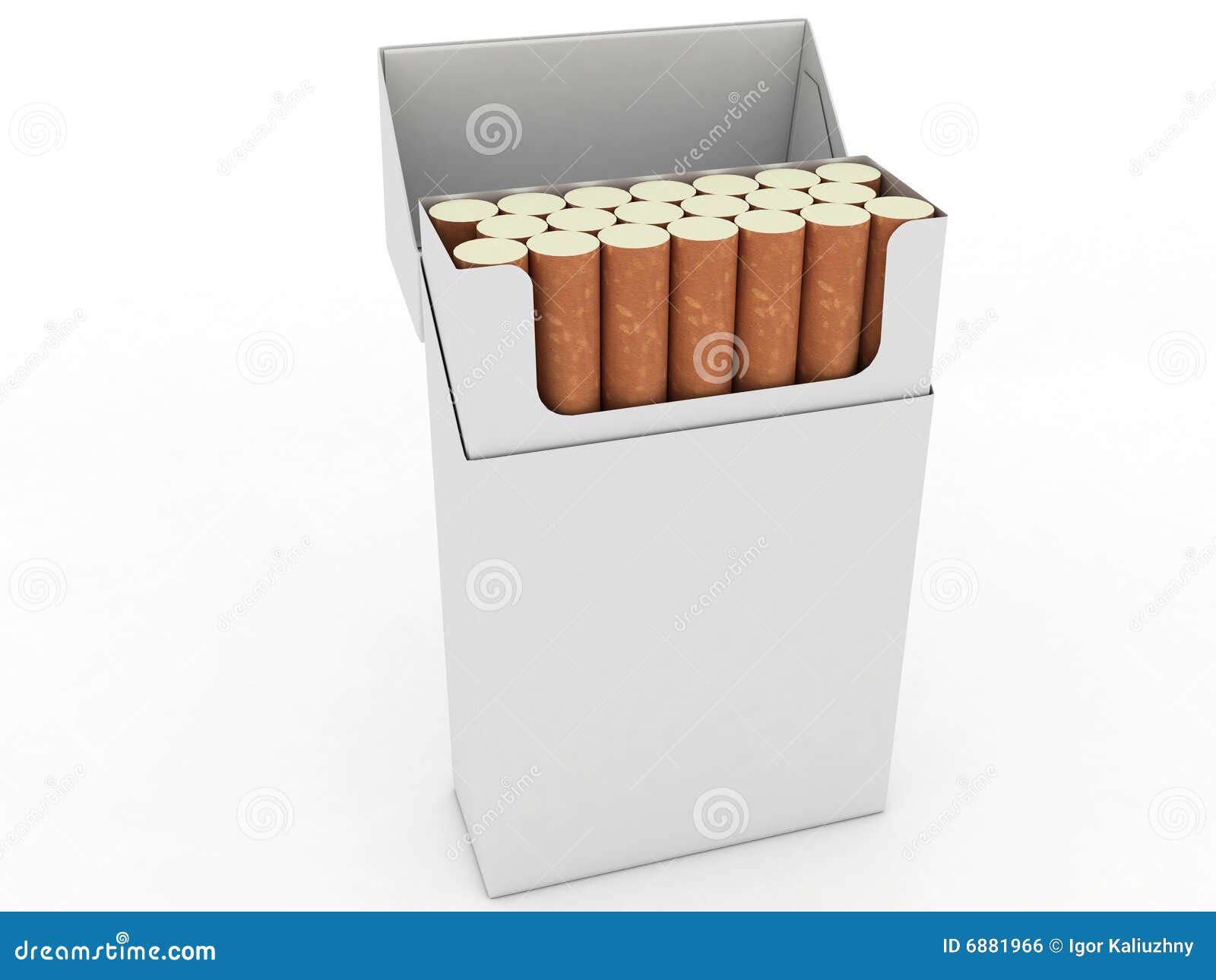 Open pak sigaretten stock illustratie. Illustration of tabak - 6881966
