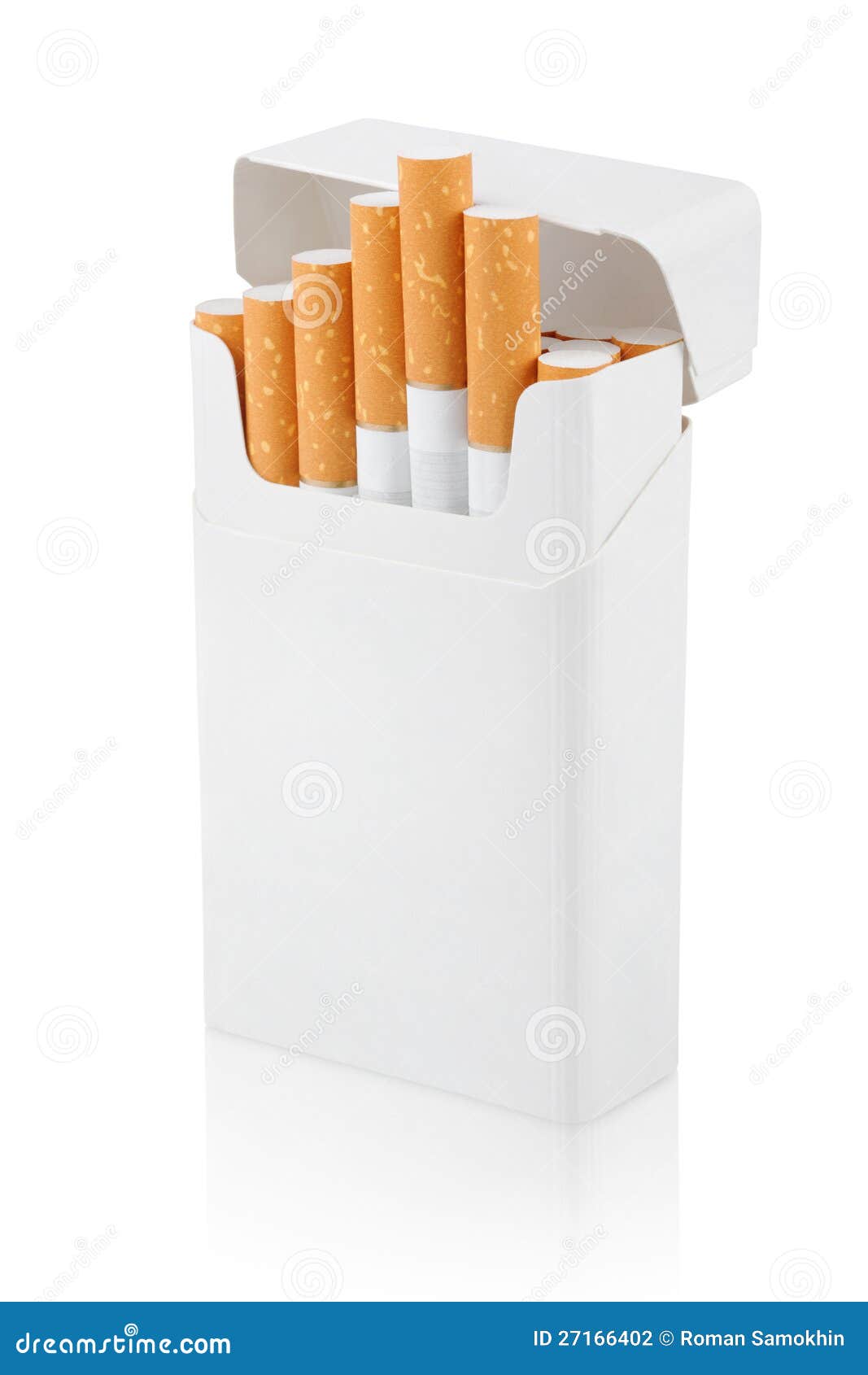 Open pak sigaretten op wit stock foto. Image of open - 27166402