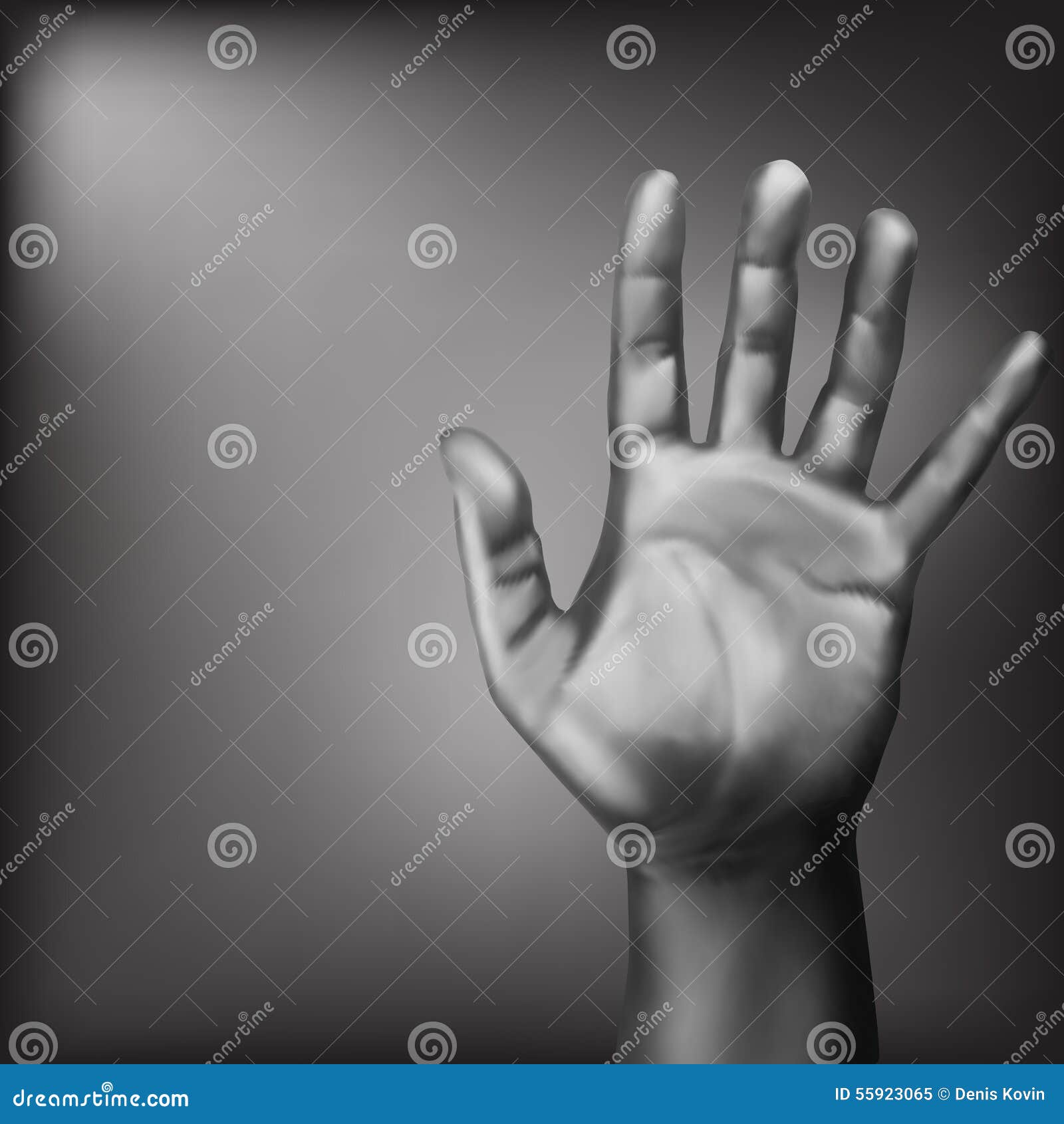 Open palm gesture stock illustration. Illustration of gesture - 55923065