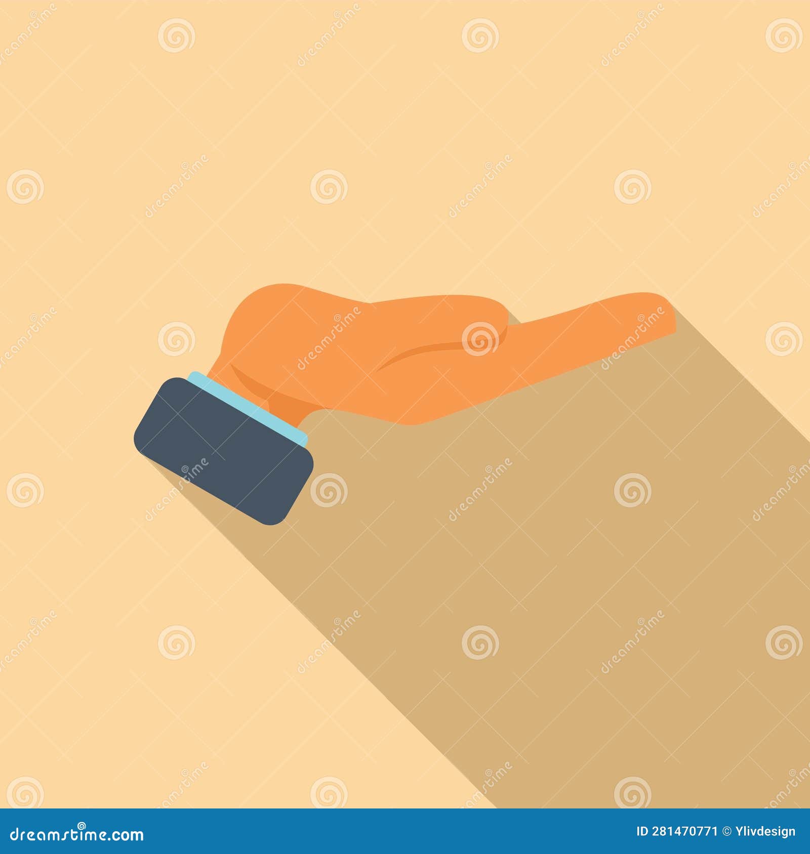 Open Palm Icon Flat Vector. Finger Hold Stock Illustration ...