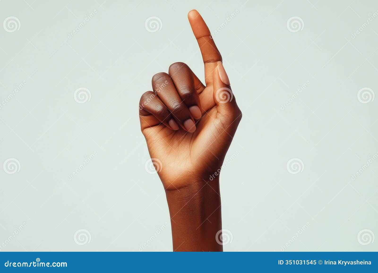 Open Palm Showing Fingers with a Neutral Background, Conveying Gestures ...