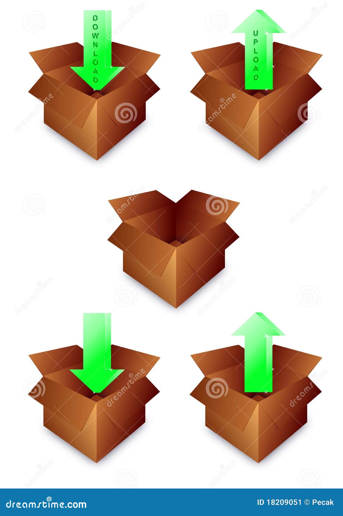 Open paper box icon stock illustration. Illustration of open - 18209051