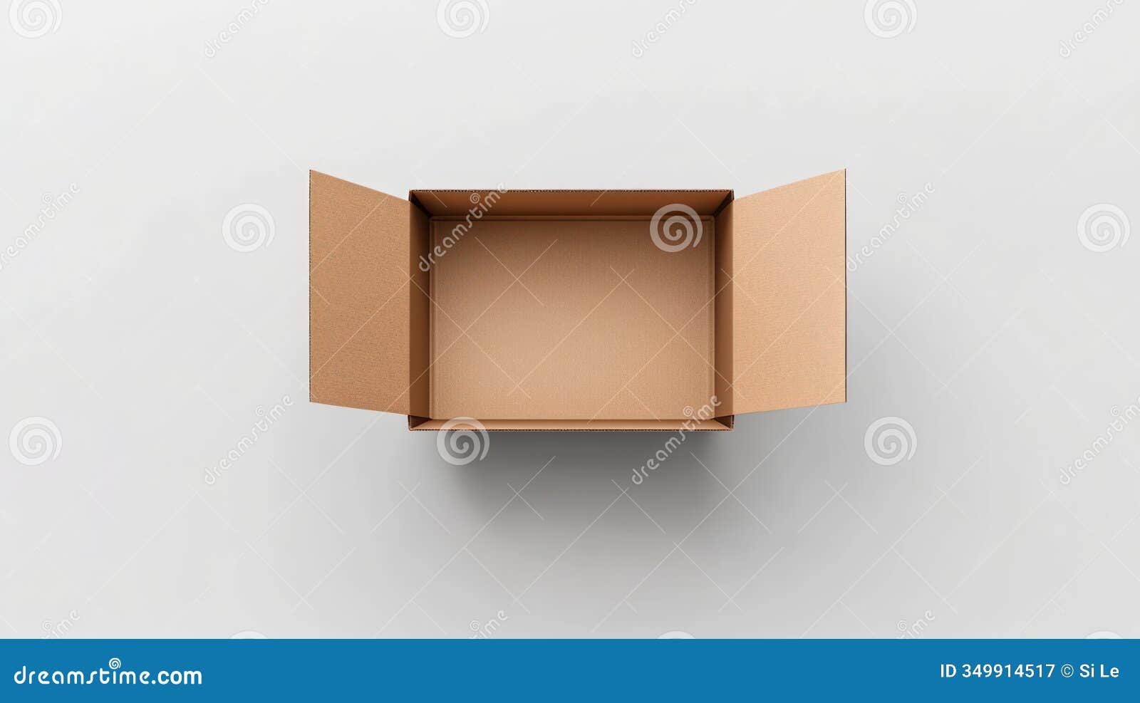 Open Paper Box on White Background - Cardboard Carton Packaging Stock ...