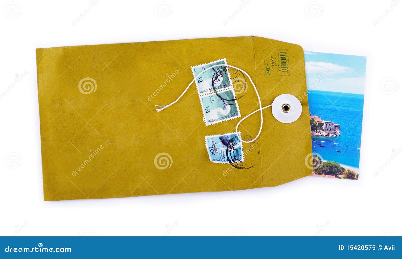 Paper Envelope With Custom Declaration Sticker Editorial Image ...