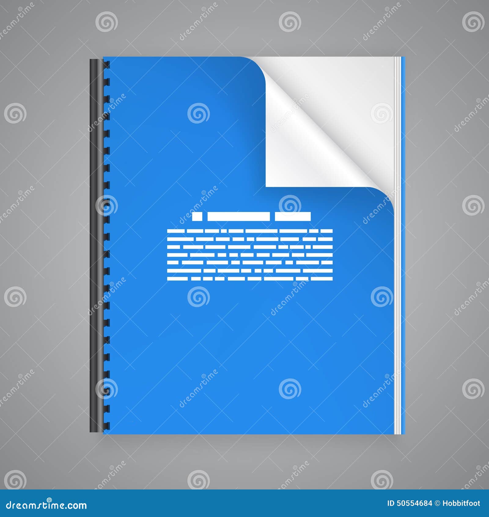 Open the paper journal stock vector. Illustration of blank - 50554684