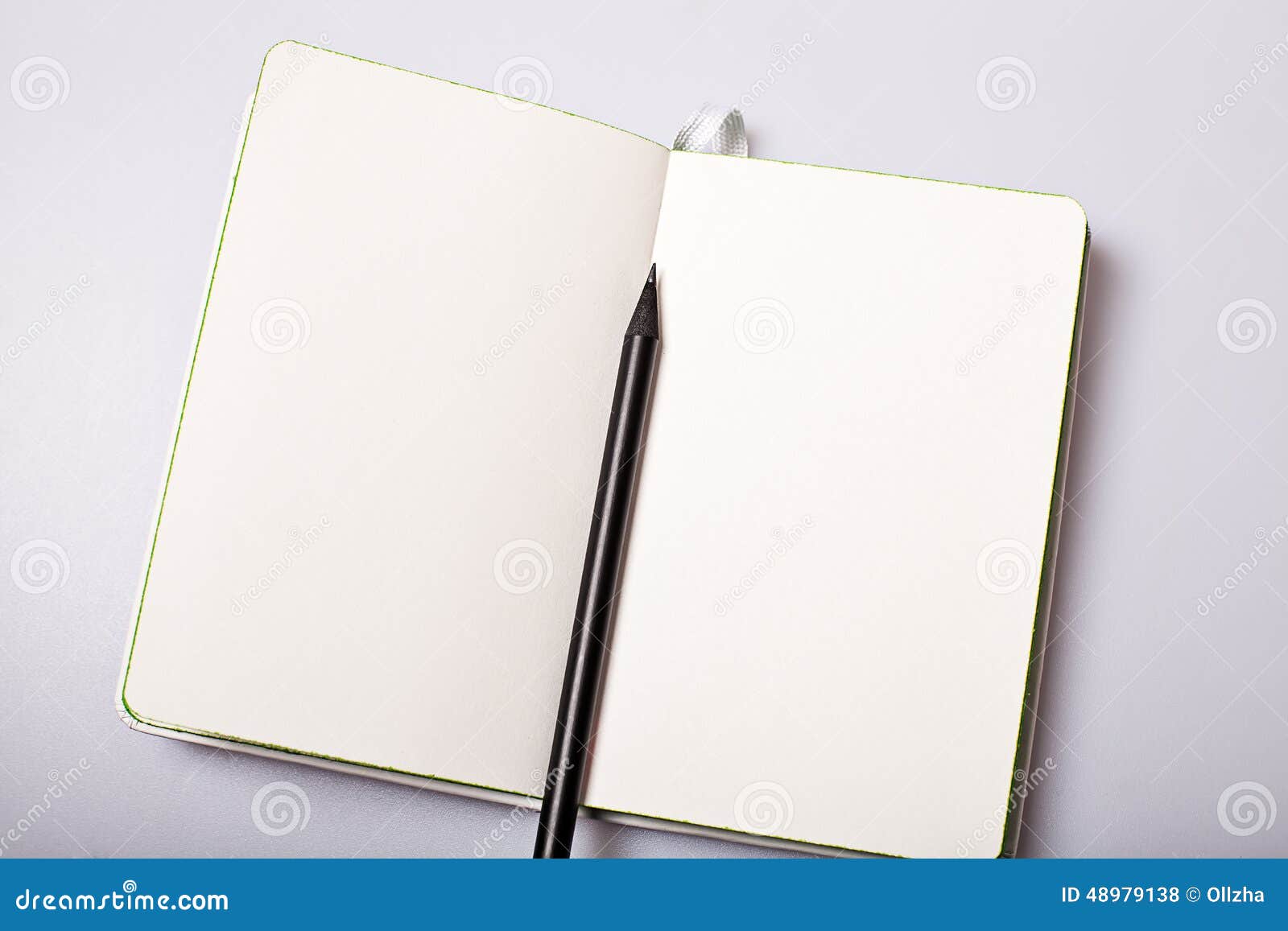 Open paper notepad mockup stock photo. Image of blank - 48979138