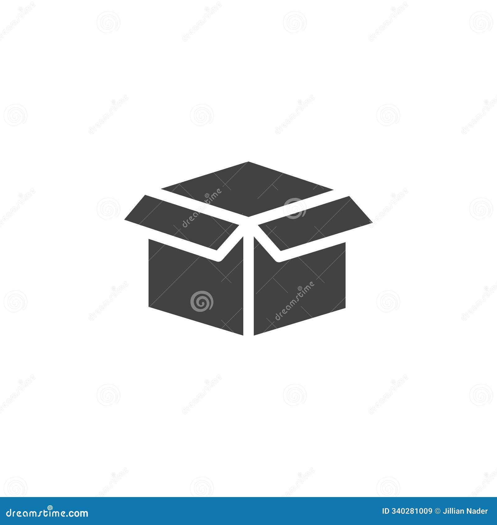 Open Parcel Box Icon Simple Vector Symbol Stock Vector - Illustration ...