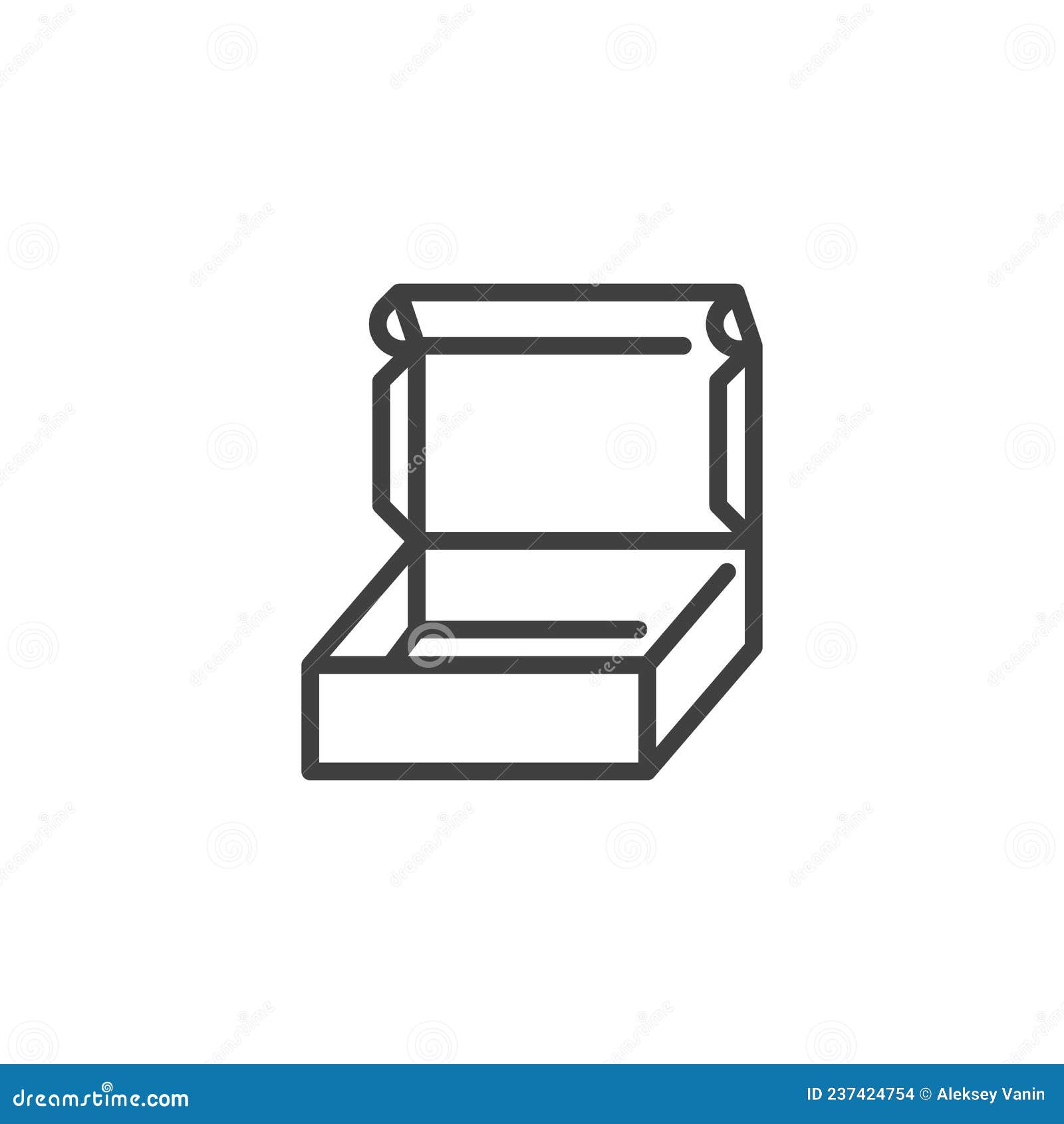 Open parcel box line icon stock vector. Illustration of design - 237424754