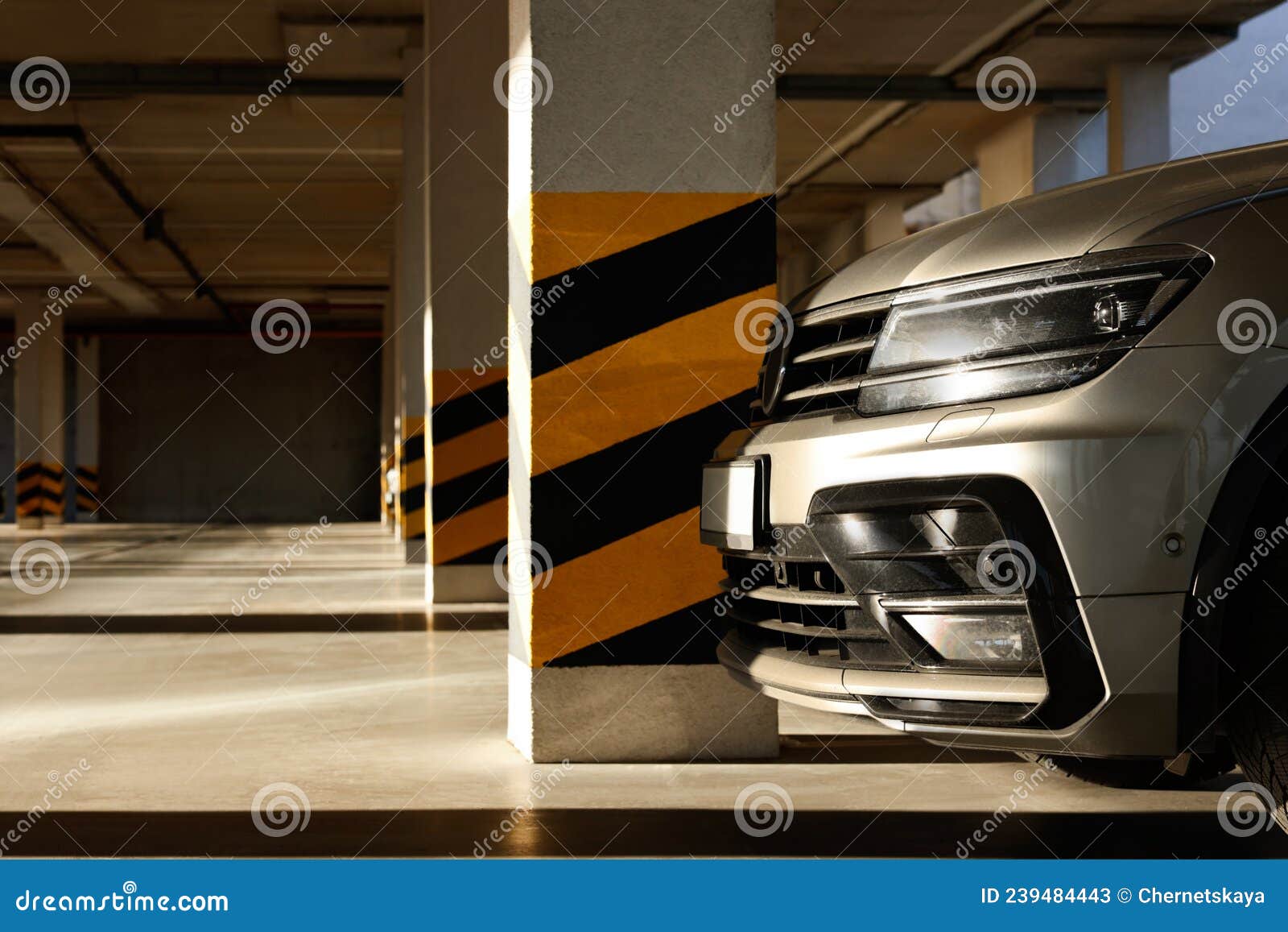 Open Parking Garage with Car on Sunny Day Stock Image - Image of auto ...