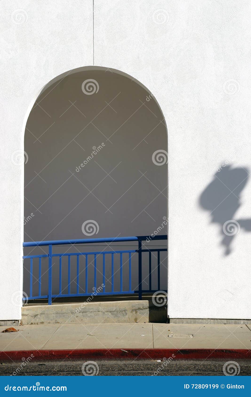 Open Passage with Arched Windows Stock Image - Image of walls, white ...