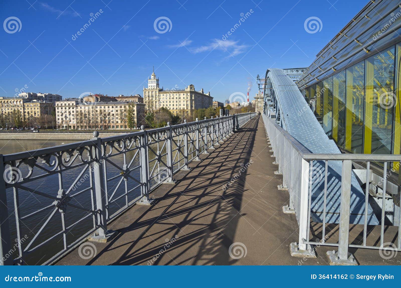 Open Passage of a Footbridge. Stock Photo - Image of handrail, ornament ...