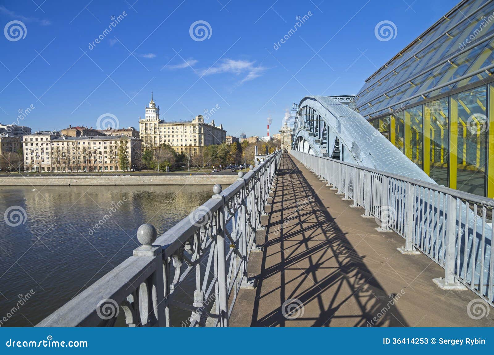 Open Passage of a Footbridge. Stock Image - Image of banister, irony ...