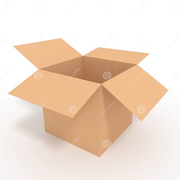Open pasteboard box stock illustration. Illustration of unwrap - 88062690