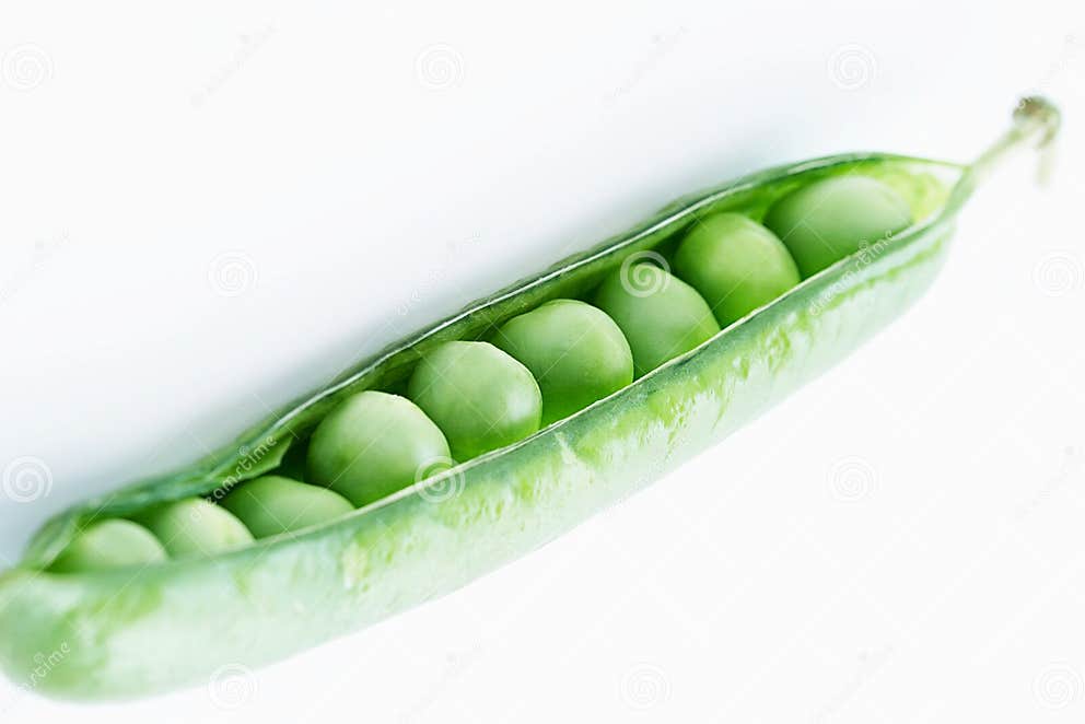 Open Pea Pod with Peas Inside Stock Image - Image of nature, objects ...