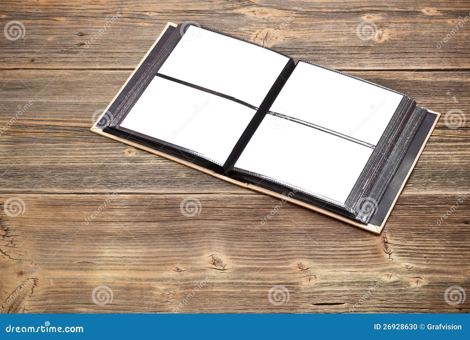 Open photo album stock photo. Image of page, open, empty - 26928630