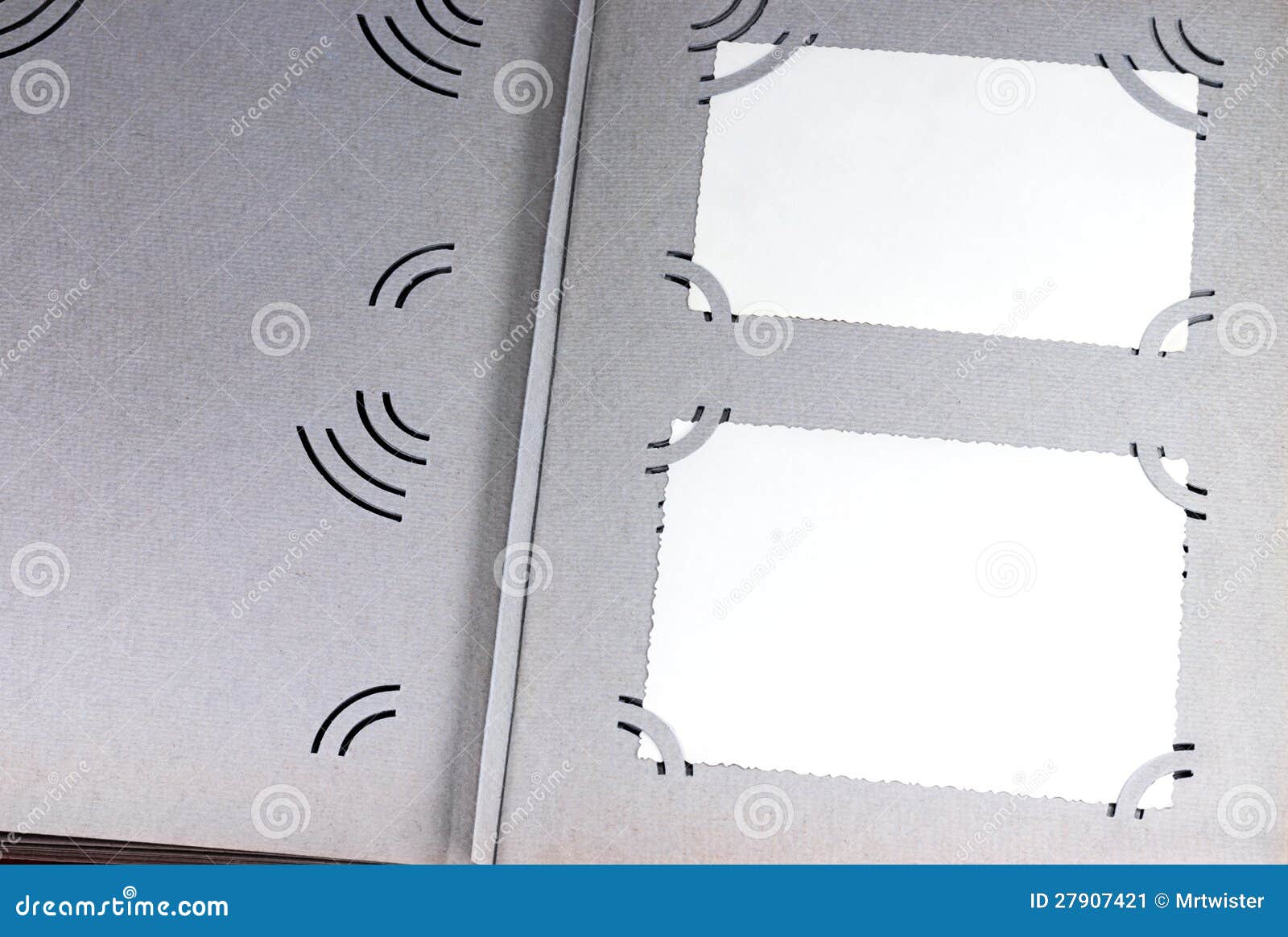 Open photo album stock image. Image of page, retro, grey - 27907421