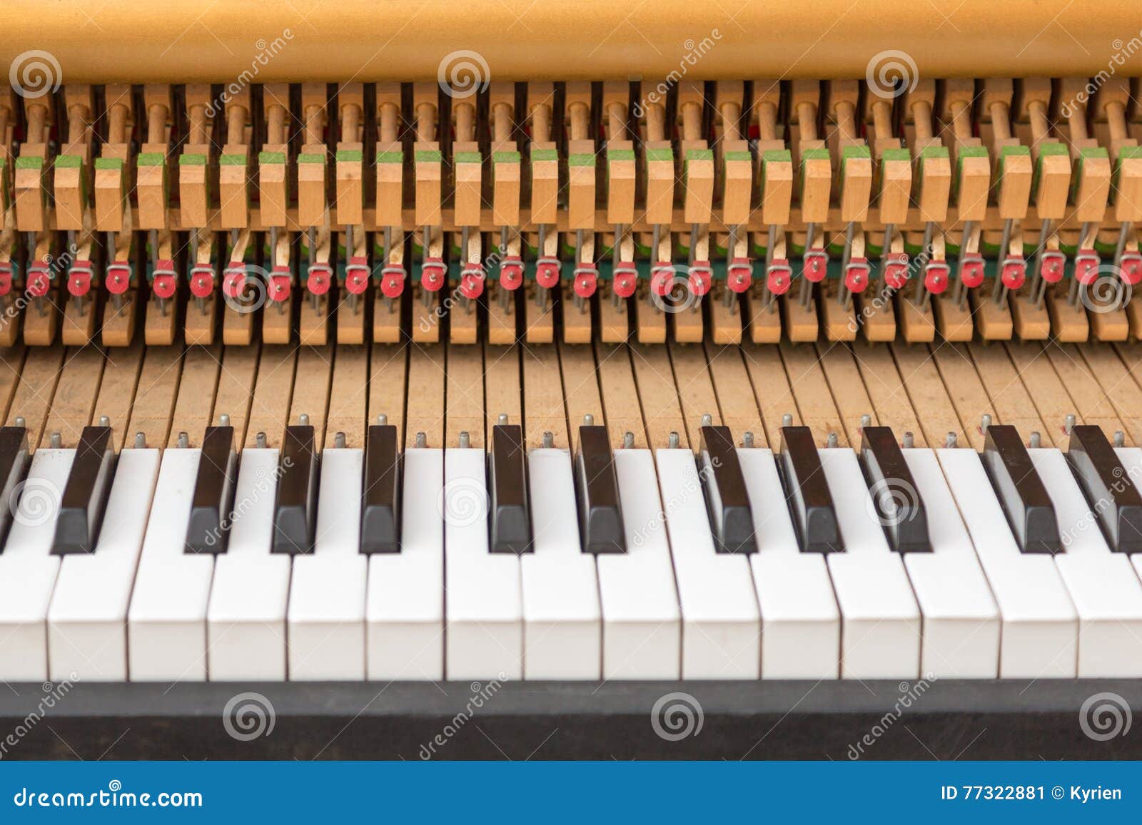 Open Piano with Black and White Keyboard and Interiors Stock Image ...